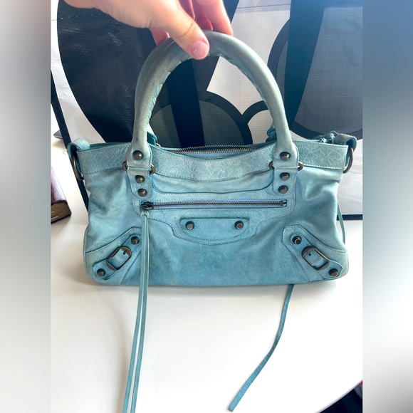 Balenciaga | Bags | Rare Vintage Sky Blue 205 Springsummer Balenciaga ...